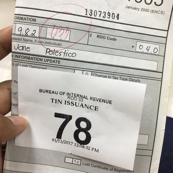 BIR RDO 33 - Intramuros-Ermita-Malate - Intramuros - Maynila, City of ...