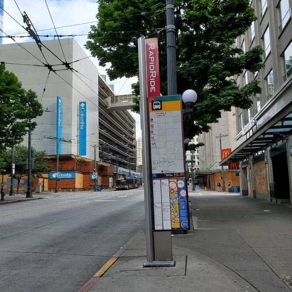 Metro Bus Stop #578 - Seattle Central Business District - 3rd Ave & Pike St