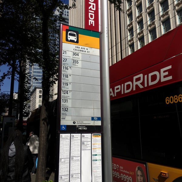 Metro Bus Stop #490 - Seattle Central Business District - 0 tips