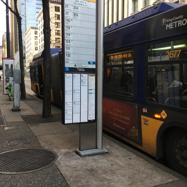 Metro Bus Stop #490 - Seattle Central Business District - 0 tips
