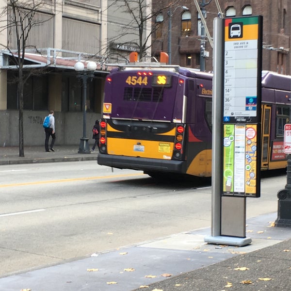 Metro Bus Stop #450 - Seattle Central Business District - Seattle, WA