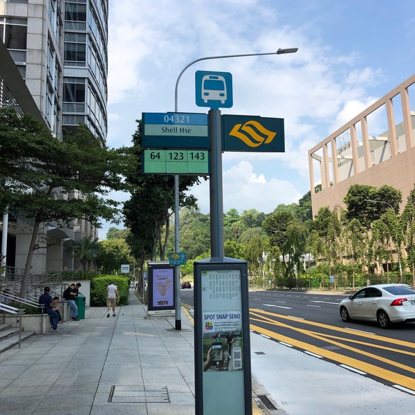Bus Stop 04321 (Shell House) - Bus Station in Singapore River