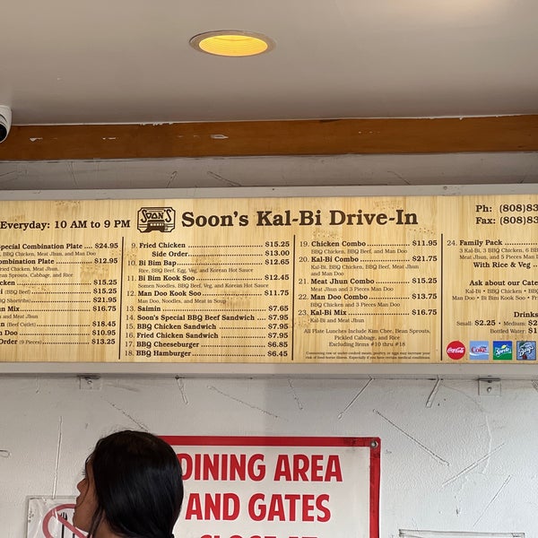 Soon’s Kal-Bi Drive-In - Aliamanu - Salt Lake - Foster Village ...