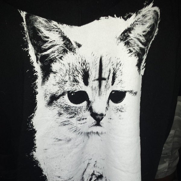 Upside Down Cross Cat Shirt