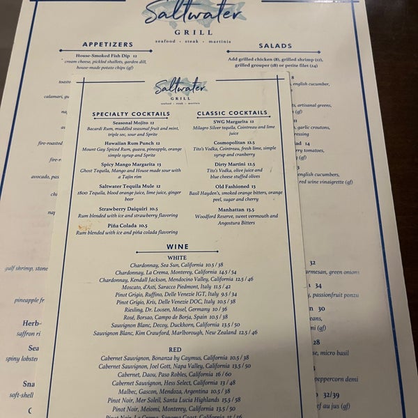 Saltwater Grill - 62 tips from 1182 visitors