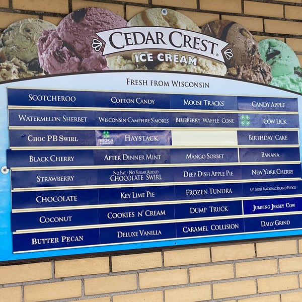 Cedar Crest ice cream - Manitowoc, WI
