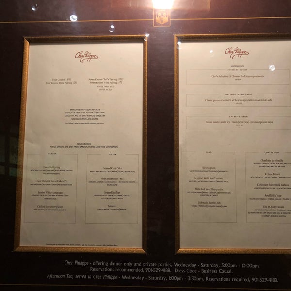 Philippe Restaurant Menu