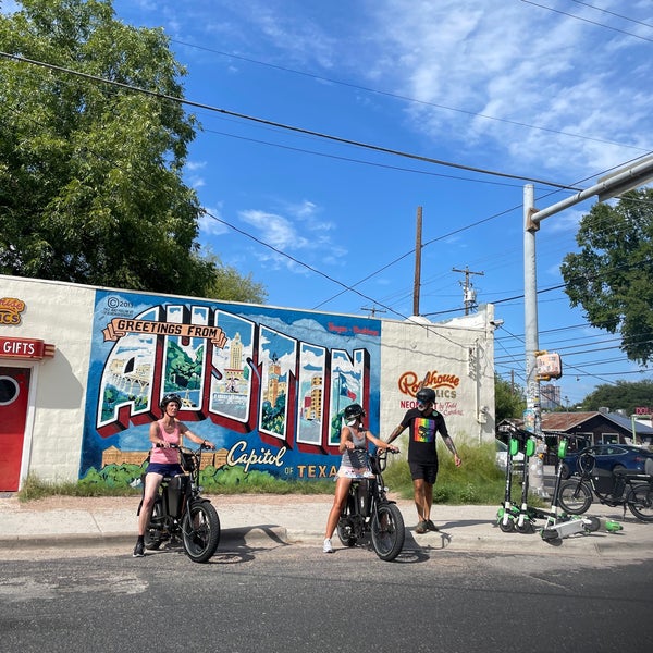 Photos at Greetings from Austin (1997) mural by Bill Brakkage, Rory ...