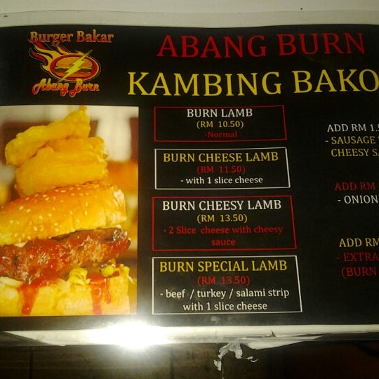 Burger Bakar Abang Burn - Burger Joint