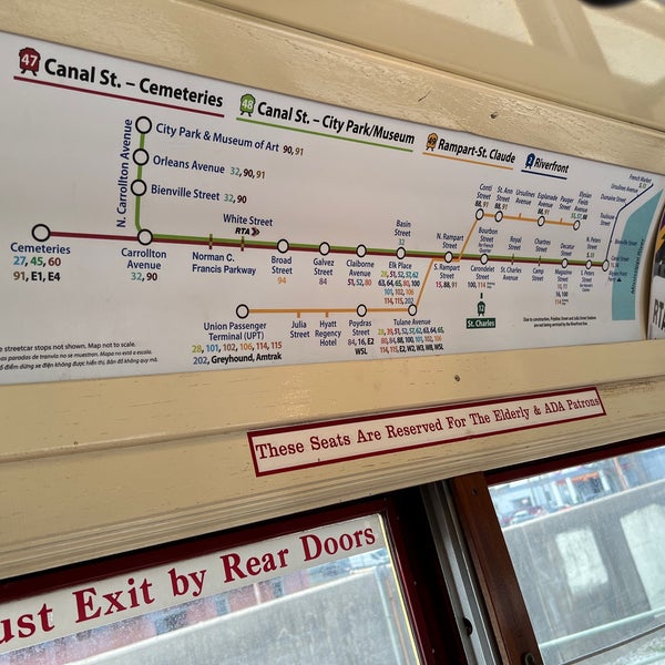 Riverfront Streetcar - French Market Station - French Quarter - New ...