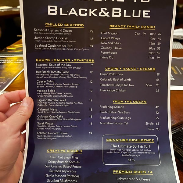 Black And Blue Steakhouse