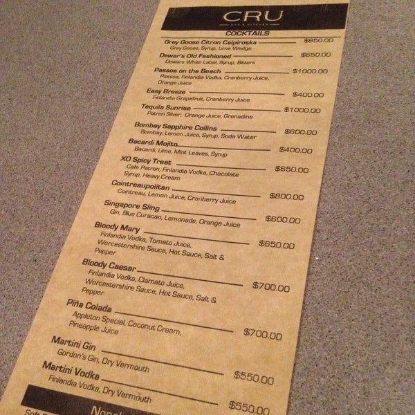 CRU Bar and Kitchen - 71 Lady Musgrave Rd.