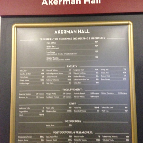 Akerman Hall - College Science Building in University