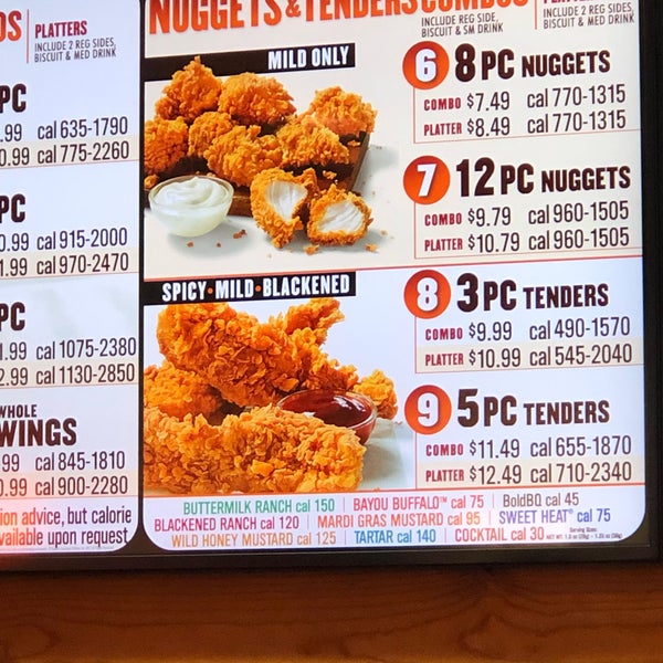Popeyes Fried Chicken Menu