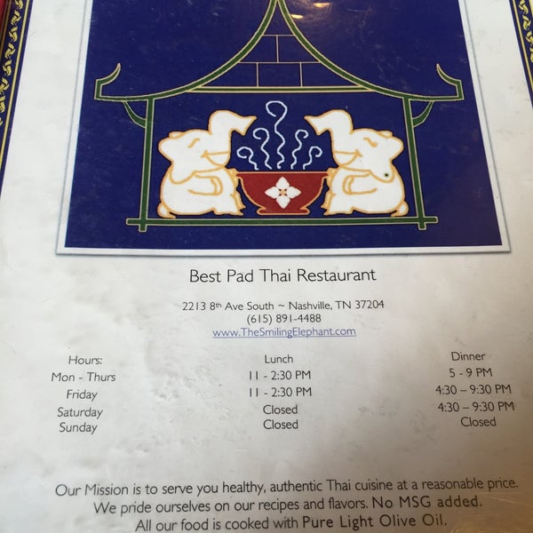 Photos at The Smiling Elephant - Thai Restaurant in Nashville