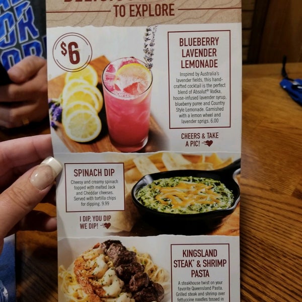 Outback Steakhouse Drink Menu