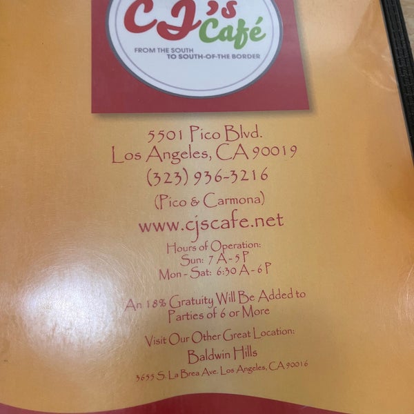 CJ's Cafe - PICO - 5501 W Pico Blvd