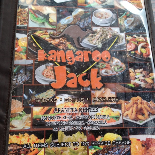 Kangaroo Jack Menu