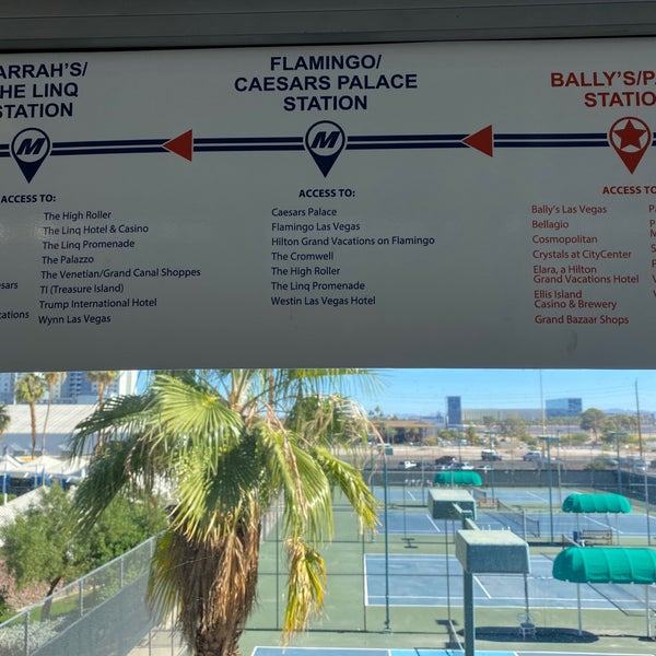 Las Vegas Monorail - Bally's & Paris Station - Light Rail Station