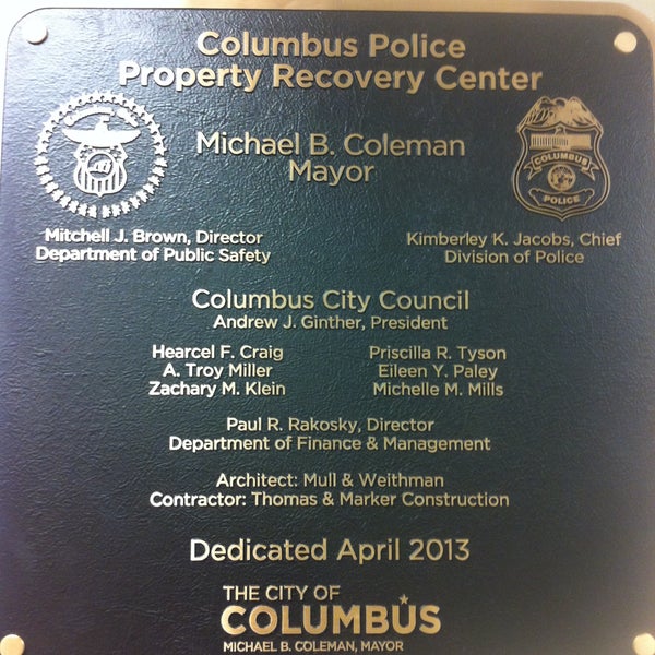 Columbus Police Property Room & Uniform Office - Police Station