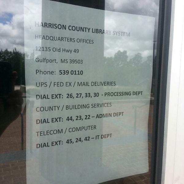Harrison County Library System (Headquarters Office) - 1 tip