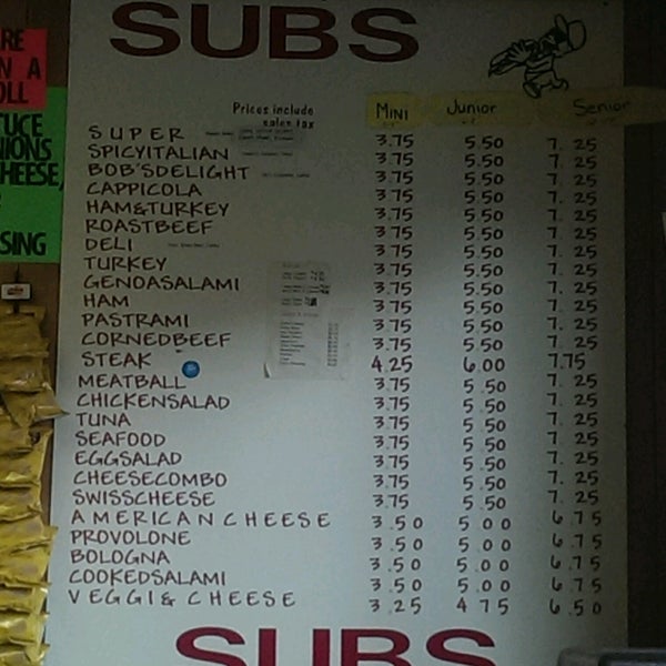 Bob's Sub & Sandwich Shop - Sandwich Spot in Brookville