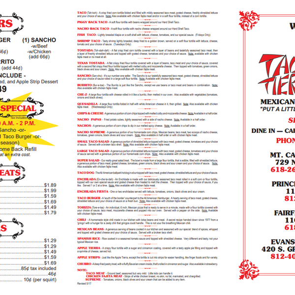 Photos at Taco Tierra of Mt. Carmel - 3 tips