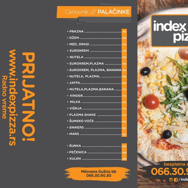 Photos a Index Pizza Kragujevac Serbie centrale