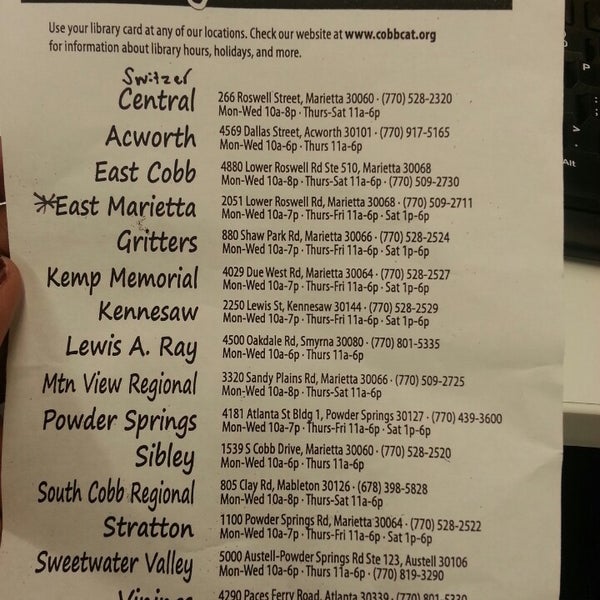 East Marietta Library - East Cobb - Marietta, GA