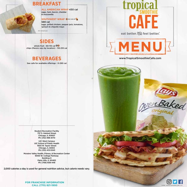 Tropical Smoothie Cafe - UIC Recreational Facility - University Village ...