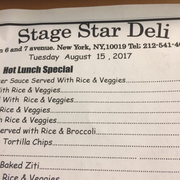 Stage Star Deli - Theater District - 13 tips from 576 visitors