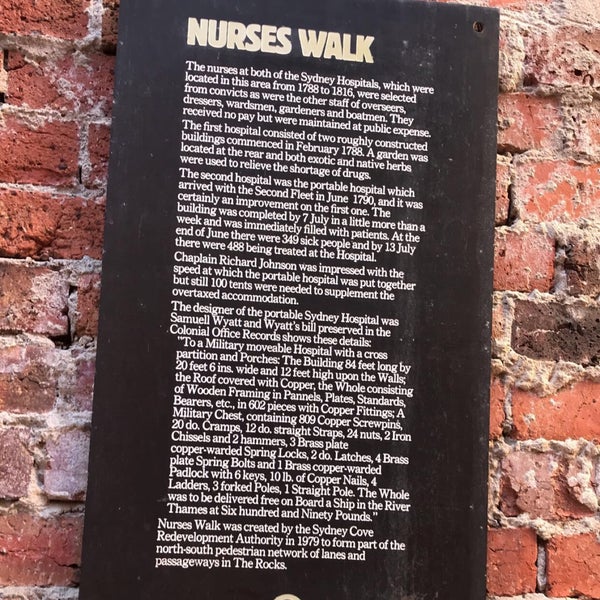 Nurses Walk - Plaza in The Rocks