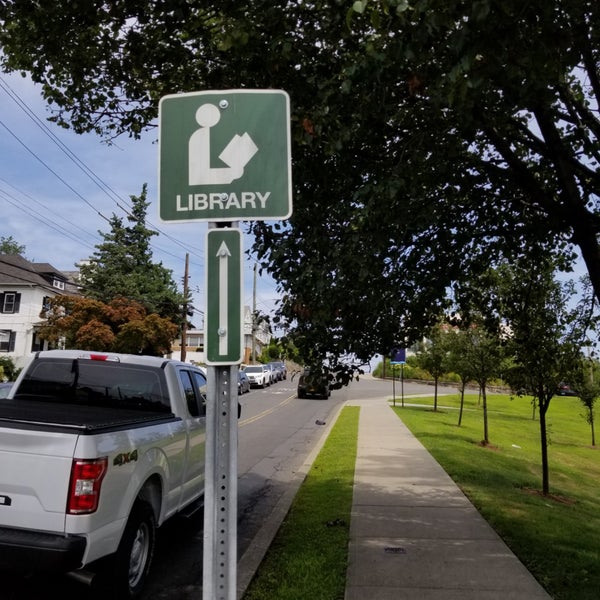 Library Road Sign