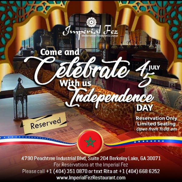 Imperial Fez Mediterranean Restaurant And Lounge - Peachtree Corners ...