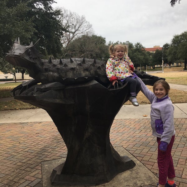 Horned Frog Statue - Sculpture Garden