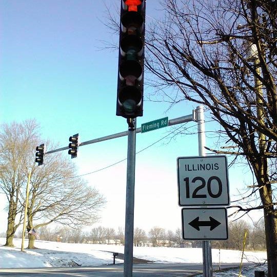 Illinois Route 120 at Fleming Road - Road in Woodstock
