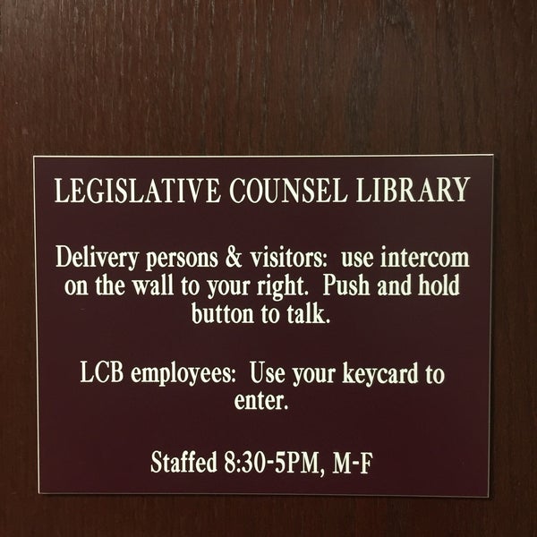 Office of Legislative Counsel - Downtown Sacramento - 0 tips