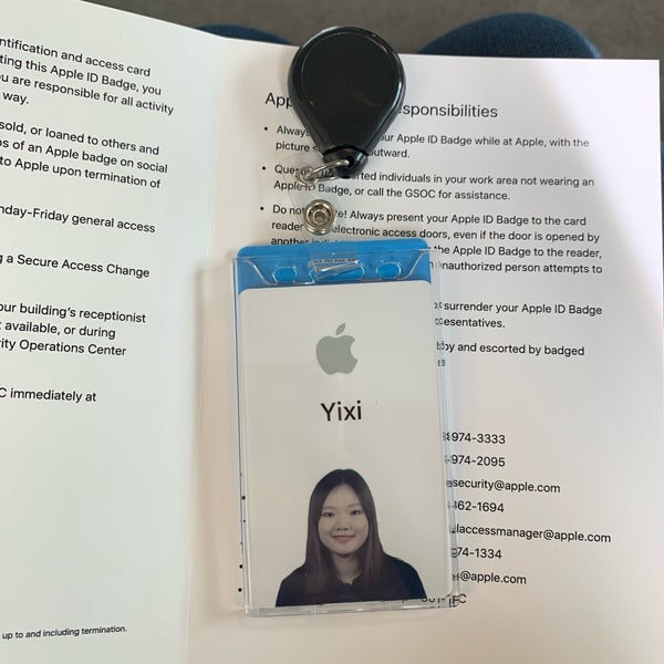 Apple Employee Badge