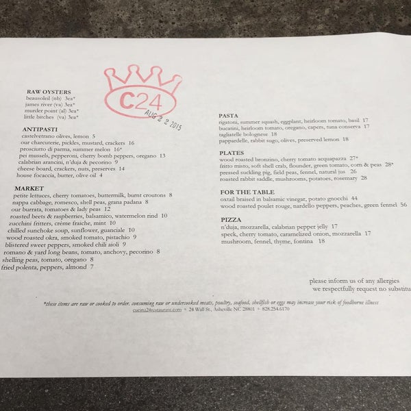 Cucina 24 - Italian Restaurant in Downtown Asheville