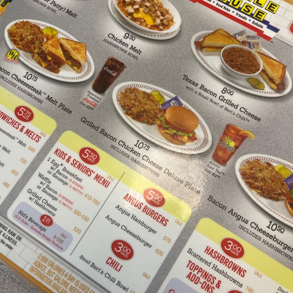 Waffle House Menu Prices