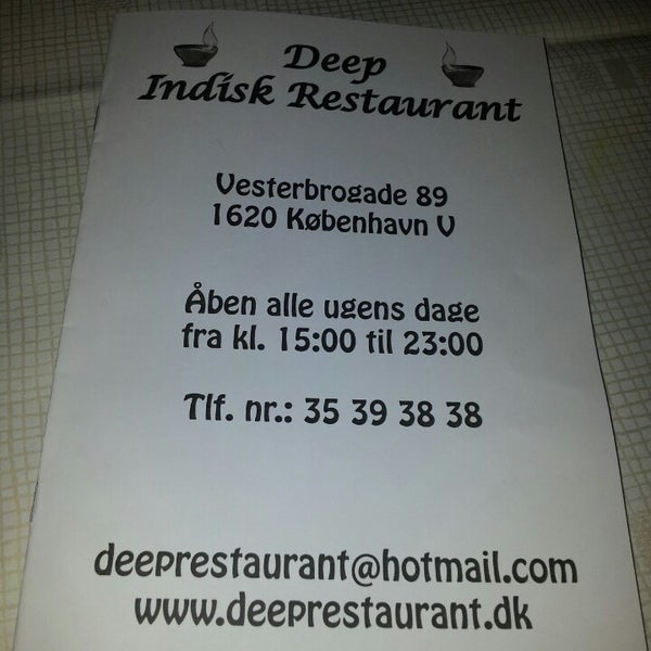 Deep Restaurant - Indian Restaurant in København V