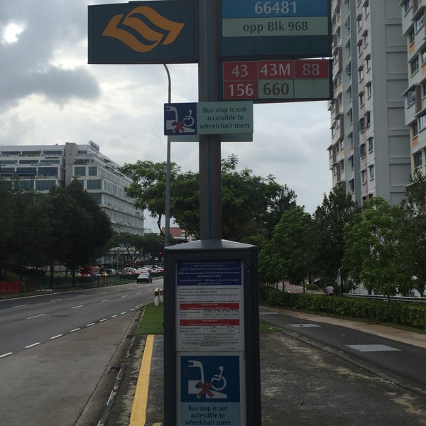 Bus Stop 66481 (Opp Blk 968) - Bus Stop in Singapore