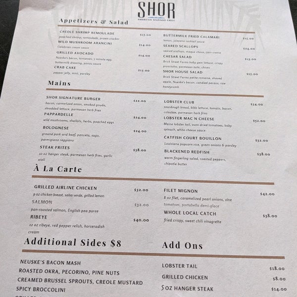 Shor American Seafood Grill - Clearwater Beach, FL