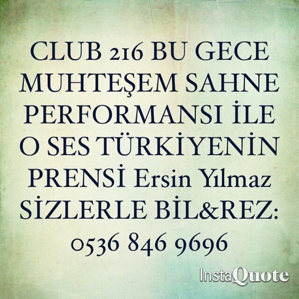Club 216 (Now Closed) - Kadıköy, İstanbul