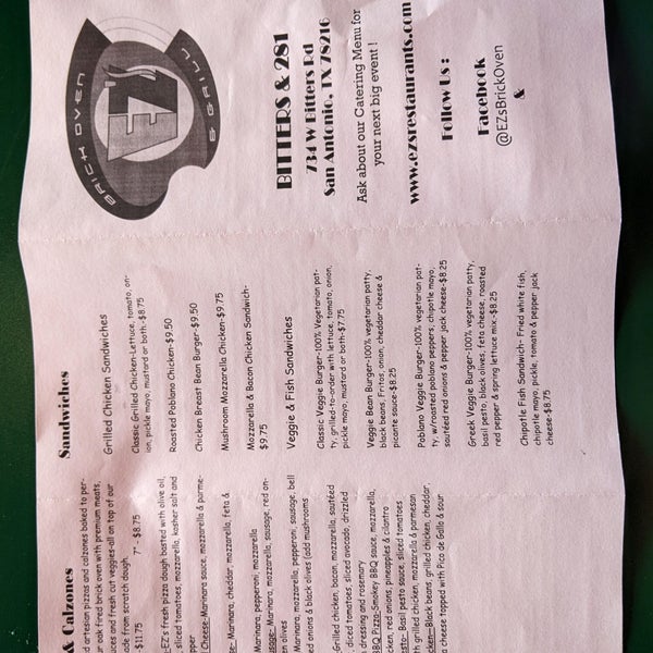 EZ's Brick Oven & Grill - Northeast San Antonio - 19 tips from 1111 ...