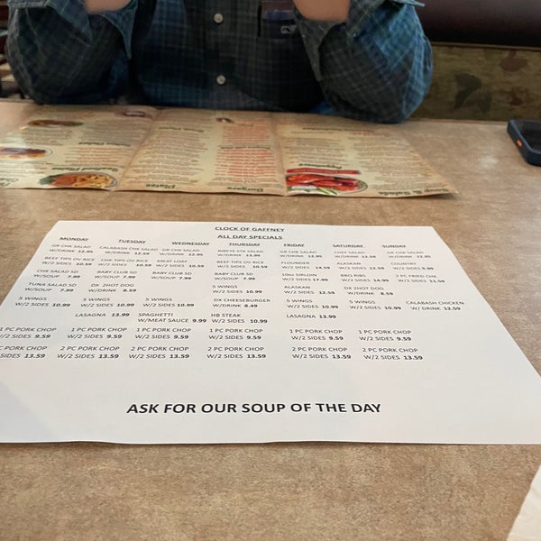 Clock of Gaffney - American Restaurant