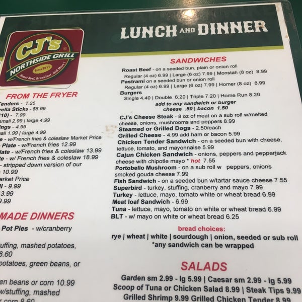 CJ's Northside Grill - Sandwich Spot in Framingham