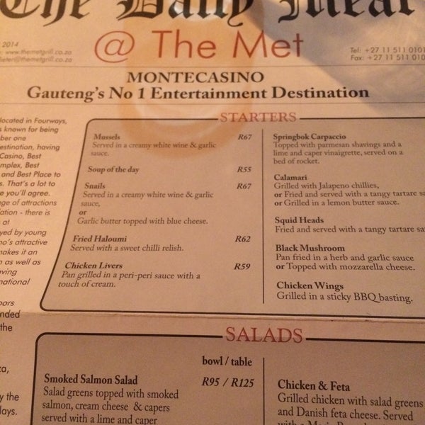 The Met Grill and Bar - Fourways, IGauteng