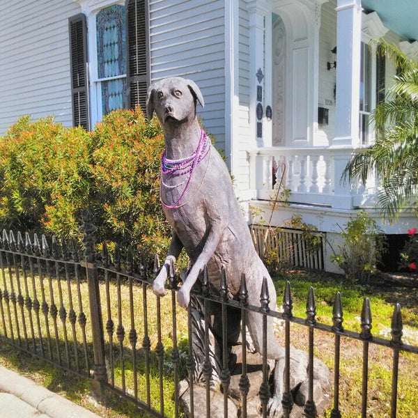 Great Dane Tree Sculpture - East End Historic District - Galveston, TX