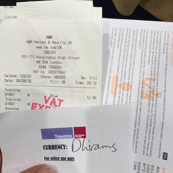 VAT Refund Counter - T5 - Terminal 5